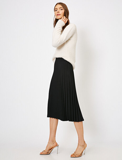 Koton Kadın Pilili Midi Etek