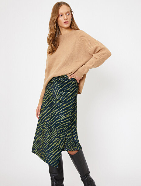 Koton Kadın Zebra Desenli Etek