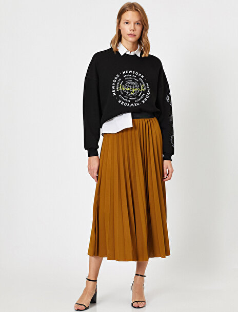 Koton Kadın Pilili Etek