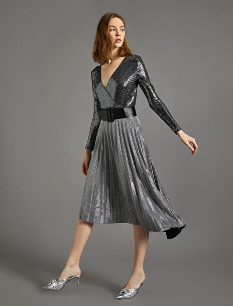 Koton Kadın Pilili Etek