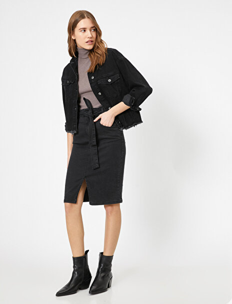 Koton Kadın Bel Bağlamalı Etek