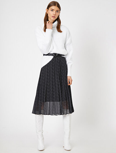 Koton Kadın Pilili Skirt