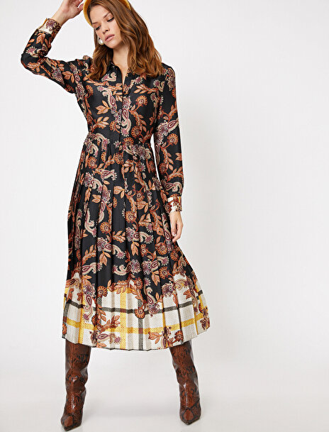 Koton Kadın Arzu Sabancı for Koton Etnik Desenli Elbise