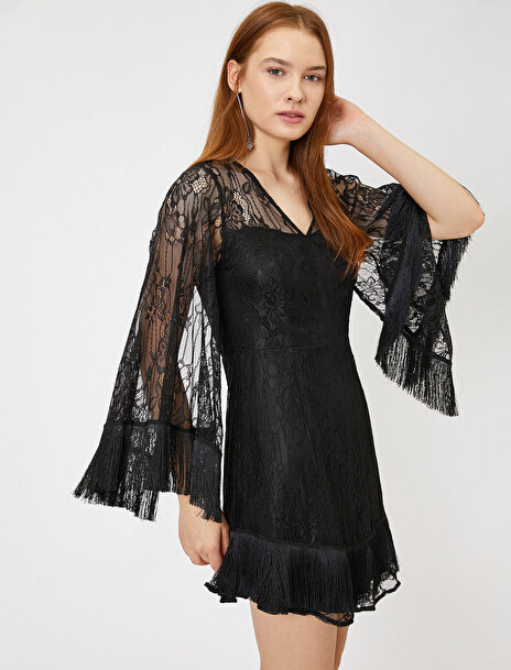 Koton Kadın Dantel Detaylı Elbise Abiye Koton Kadın Dantel Detaylı Elbise Abiye