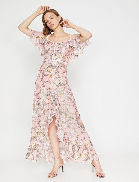 Koton Kadın Yırtmaç Detaylı Elbise Abiye