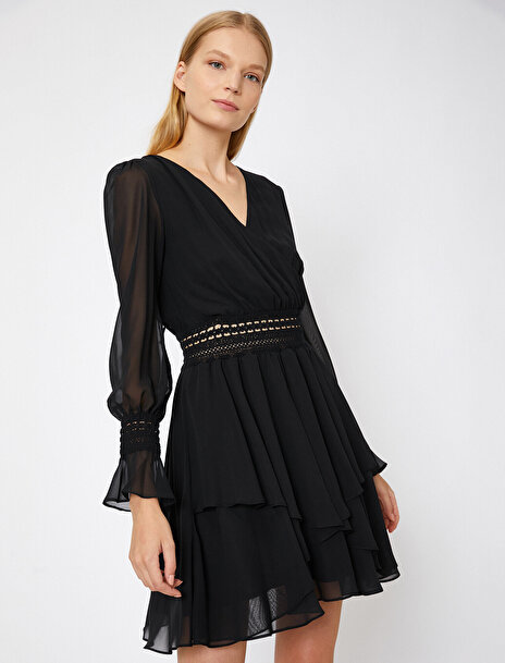 Koton Kadın Dantel Detaylı Elbise Abiye