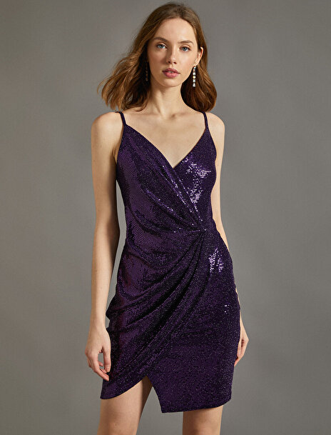 Koton Kadın Sim Detaylı Elbise Abiye