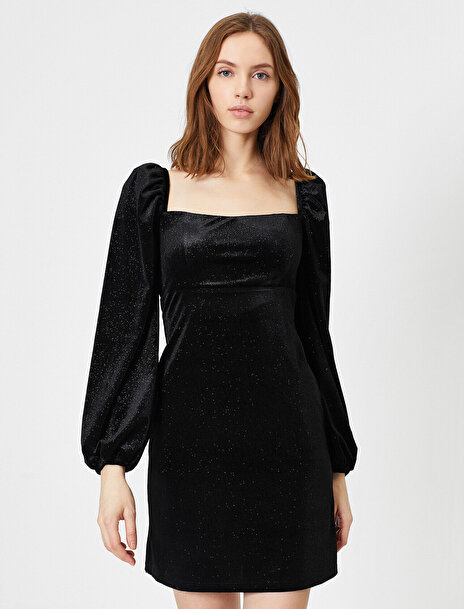 Koton Kadın Sim Detaylı Elbise Abiye