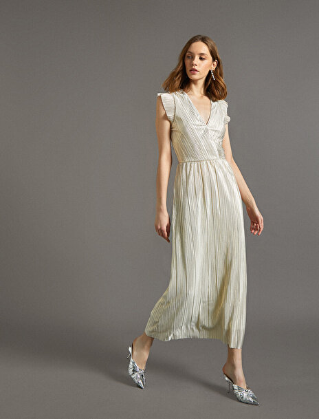 Koton Kadın V Yaka Elbise Abiye