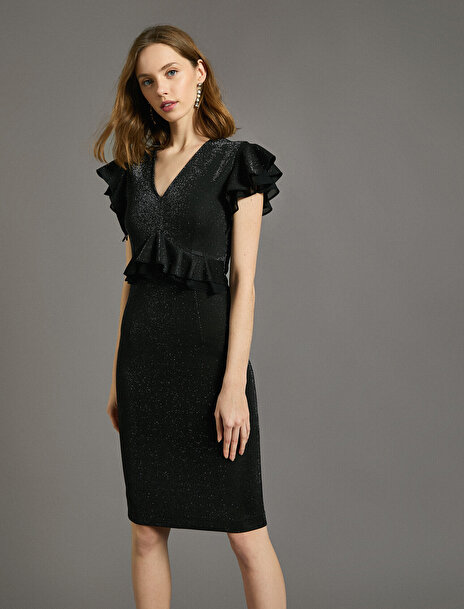 Koton Kadın Sim Detaylı Elbise Abiye