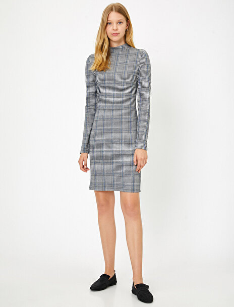 Koton Kadın Kareli Elbise