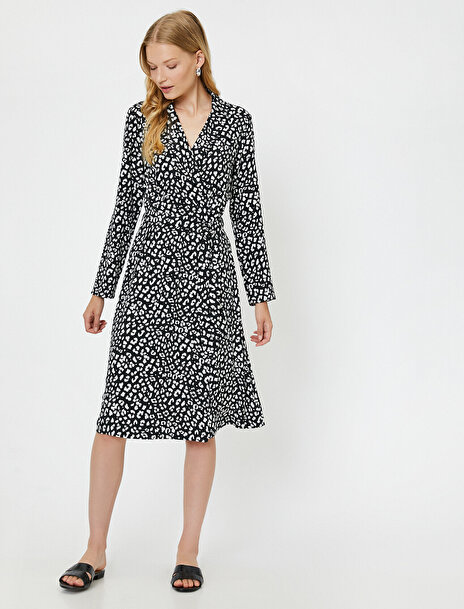 Koton Kadın Leopar Desenli Elbise