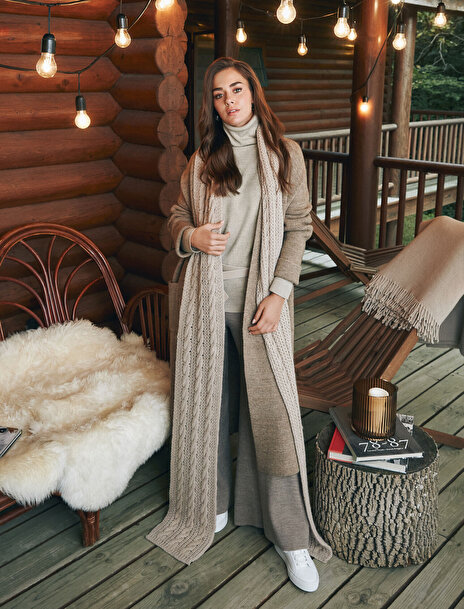 Koton Kadın Cep Detaylı Triko Hırka