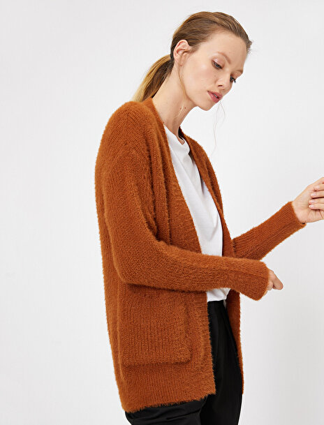 Koton Kadın Cep Detaylı Triko Hırka