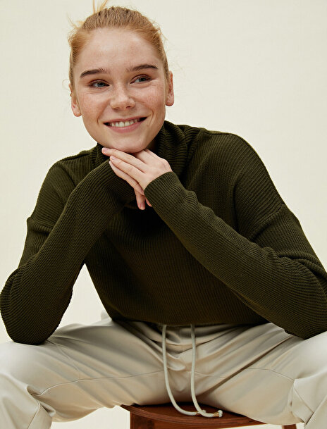 Koton Kadın Boğazlı Triko Kazak