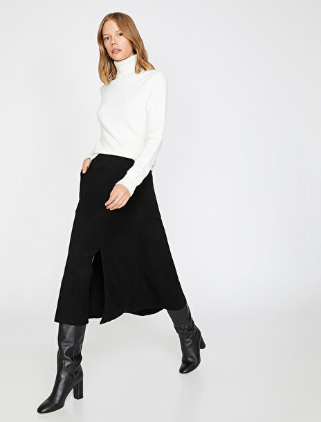 Koton Kadın Normal Bel Triko Etek