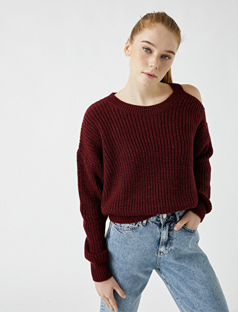 Koton Kadın Omuz Detaylı Triko Kazak