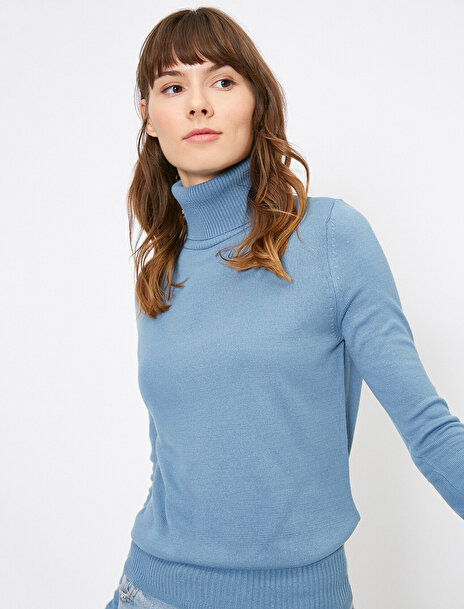 Koton Kadın Boğazlı Triko Kazak