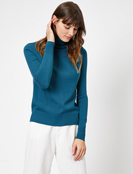 Koton Kadın Boğazlı Triko Kazak