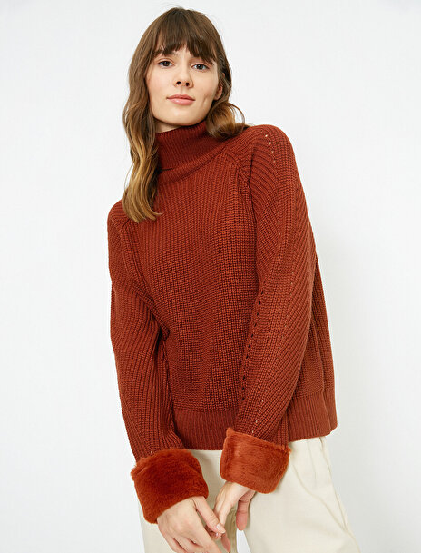 Koton Kadın Boğazlı Triko Kazak