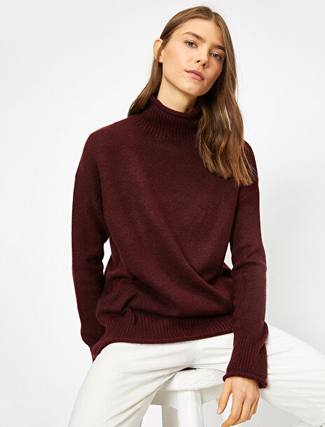 Koton Kadın Boğazlı Triko Kazak