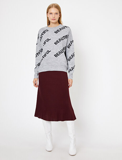 Koton Kadın Normal Bel Triko Etek