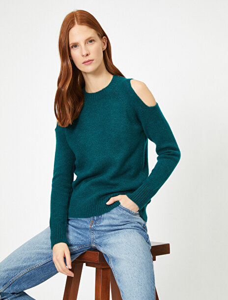 Koton Kadın Omuz Detaylı Triko Kazak