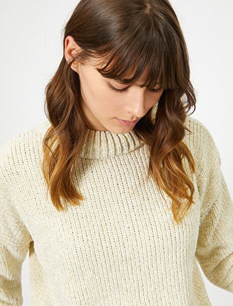 Koton Kadın Yırtmaç Detaylı Triko Kazak