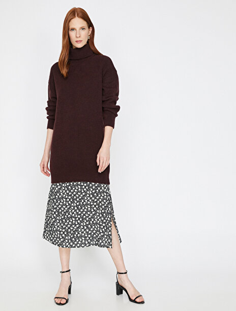 Koton Kadın Boğazlı Triko Tunik Koton Kadın Boğazlı Triko Tunik