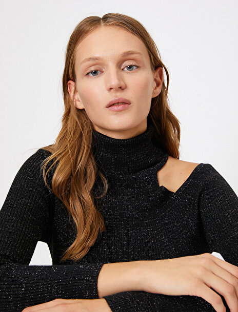 Koton Kadın Sim Detaylı Triko Kazak