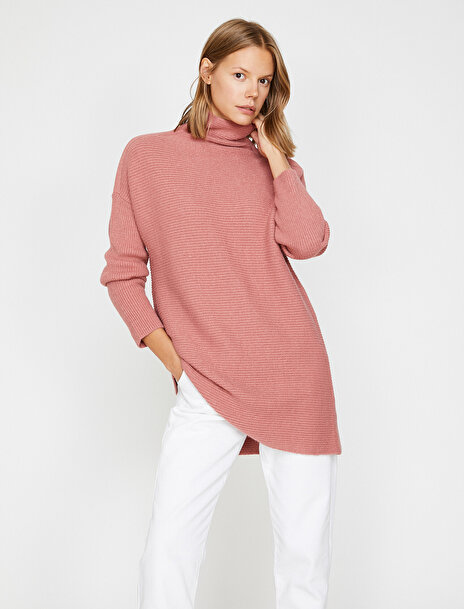 Koton Kadın Boğazlı Triko Tunik Koton Kadın Boğazlı Triko Tunik