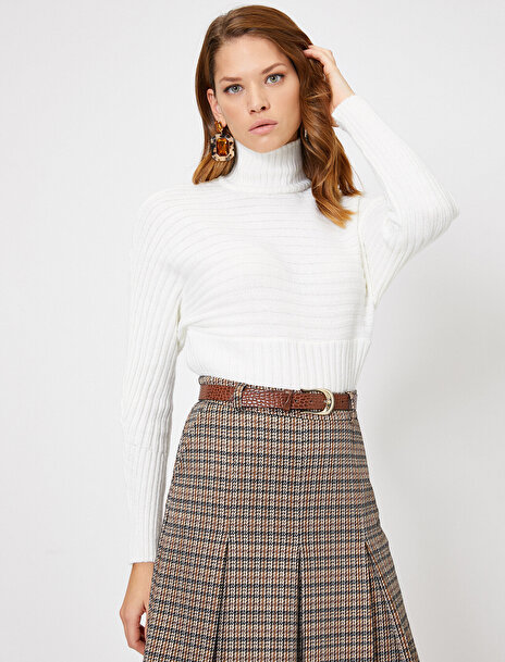 Koton Kadın Boğazlı Triko Kazak