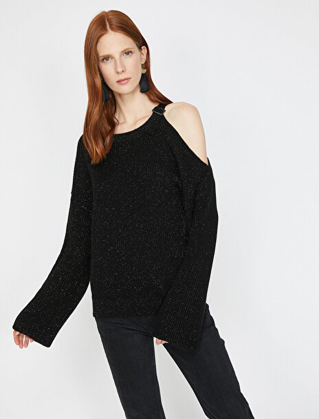 Koton Kadın Toka Detaylı Triko Kazak