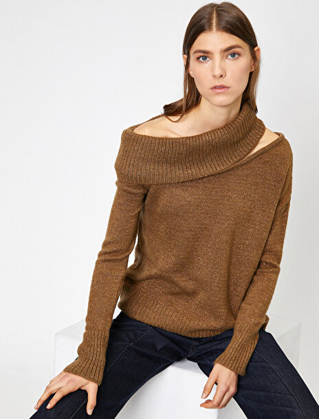 Koton Kadın Omuz Detaylı Triko Kazak