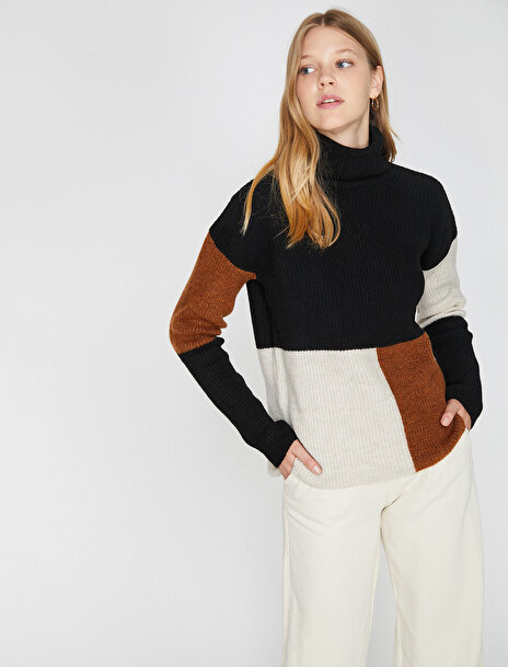 Koton Kadın Boğazlı Triko Kazak