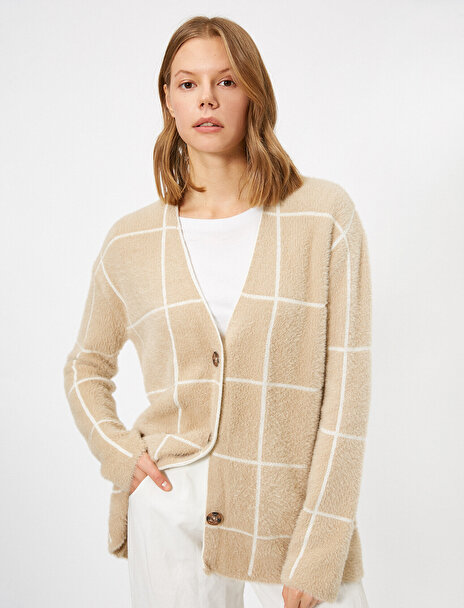 Koton Kadın Düğme Detaylı Triko Hırka