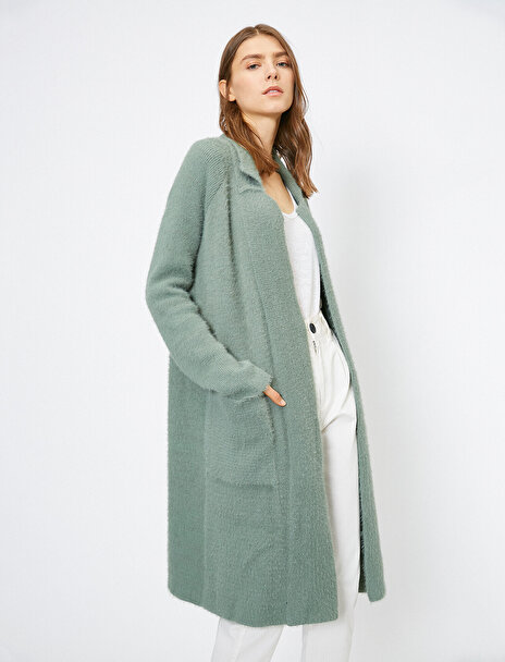 Koton Kadın Cep Detaylı Triko Hırka