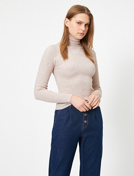 Koton Kadın Boğazlı Triko Kazak