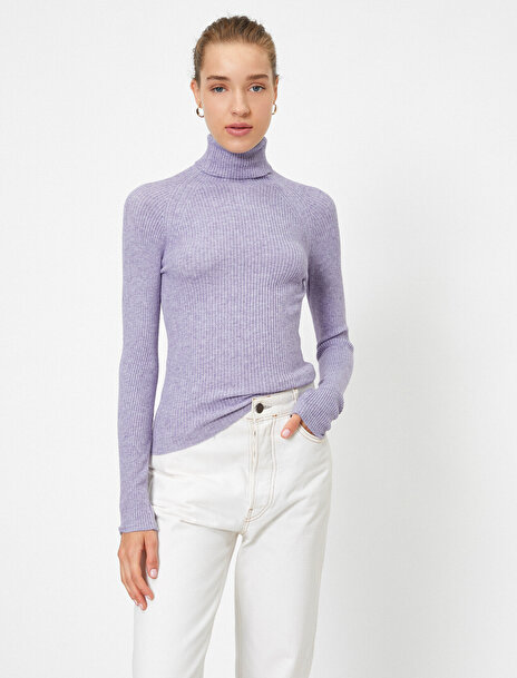 Koton Kadın Boğazlı Triko Kazak