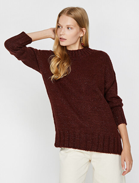 Koton Kadın Sim Detaylı Triko Kazak