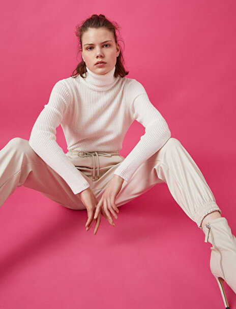 Koton Kadın Boğazlı Triko Kazak