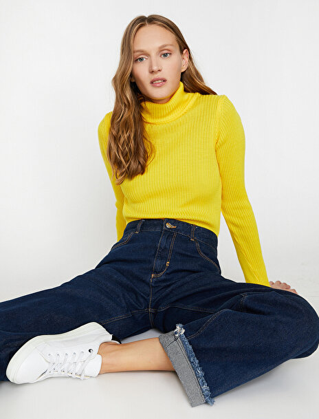 Koton Kadın Boğazlı Triko Kazak