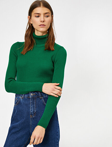 Koton Kadın Boğazlı Triko Kazak