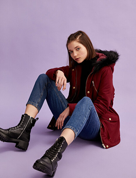 Koton Ole Genç Kız Suni Kürk Detaylı Parka