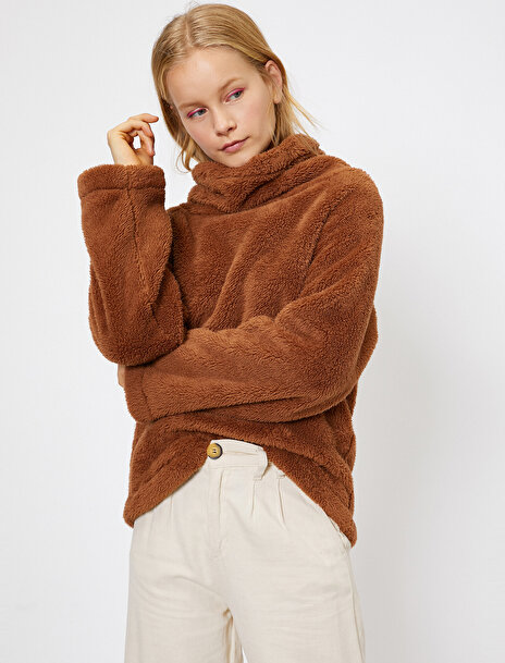 Koton Kadın Peluş Sweatshirt Koton Kadın Peluş Sweatshirt