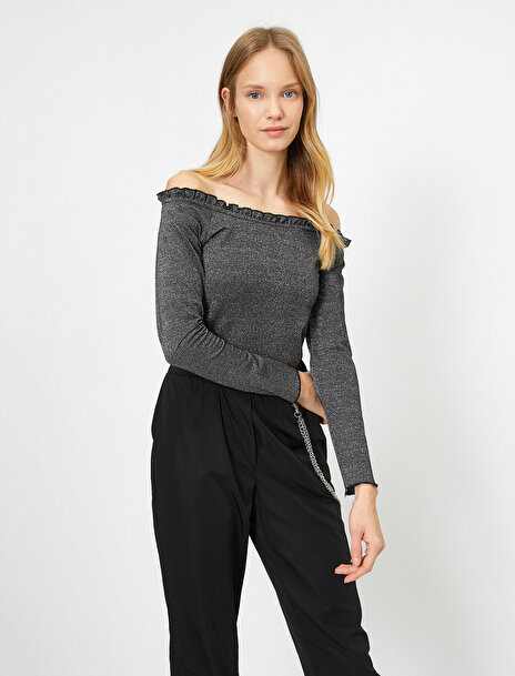 Koton Ole Genç Kız Omzu Açık T-Shirt