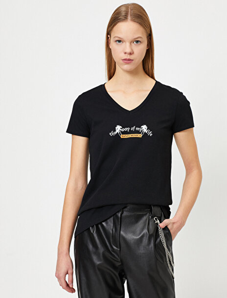 Koton Kadın Yazılı Baskılı T-Shirt