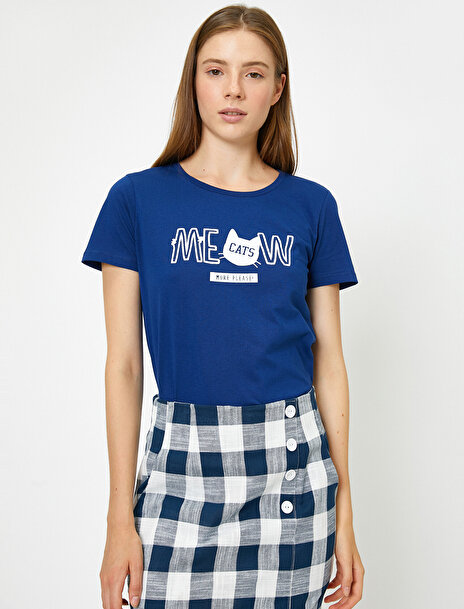 Koton Ole Genç Kız Yazılı Baskılı T-Shirt Koton Ole Genç Kız Yazılı Baskılı T-Shirt