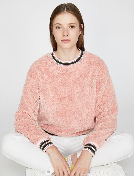 Koton Kadın Çizgili Sweatshirt