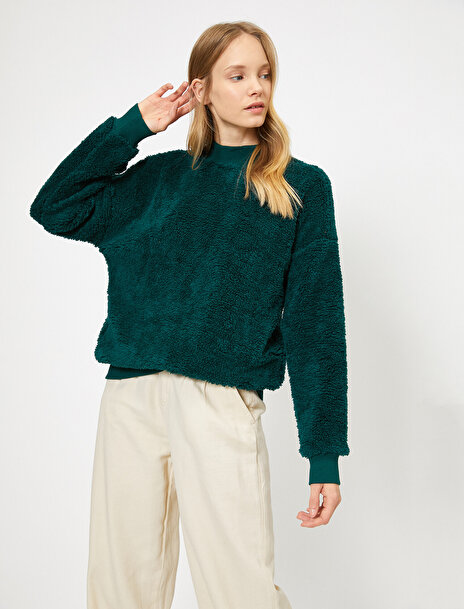 Koton Kadın Pelüş Sweatshirt Koton Kadın Pelüş Sweatshirt
